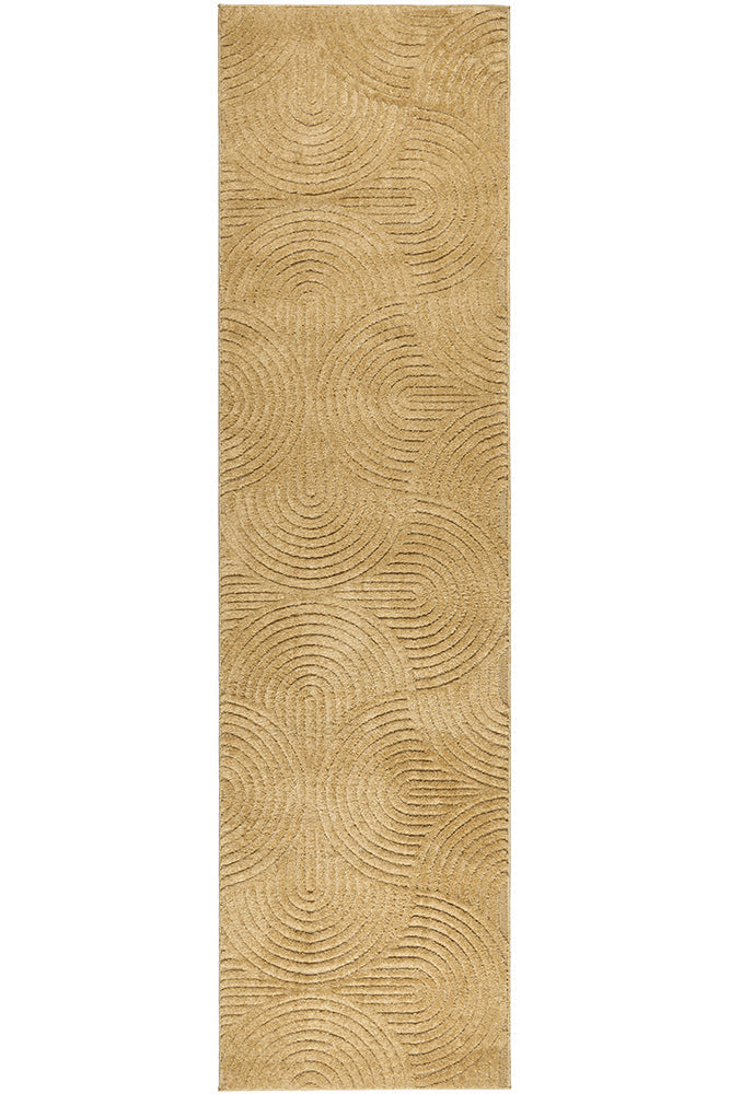 Haven Zina Gold Runner Rug | Modern Geometric Design | Simple Style Co