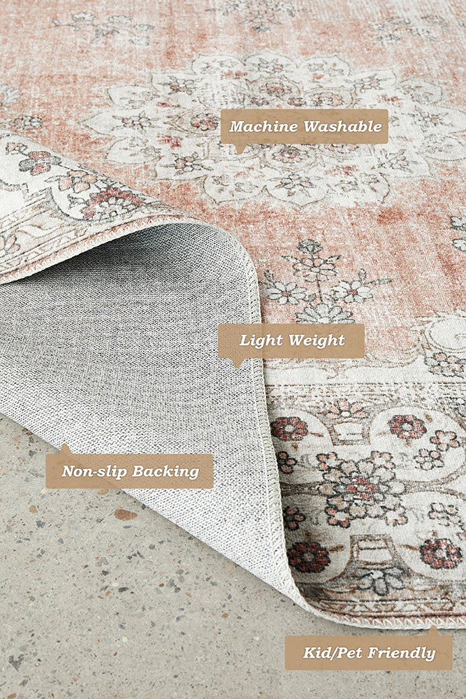Kindred Coco Peach Washable Rug | Simple Style Co