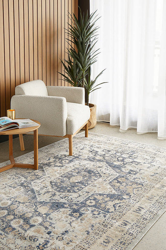 Delphine Traditional Rug Blue - Simple Style Co