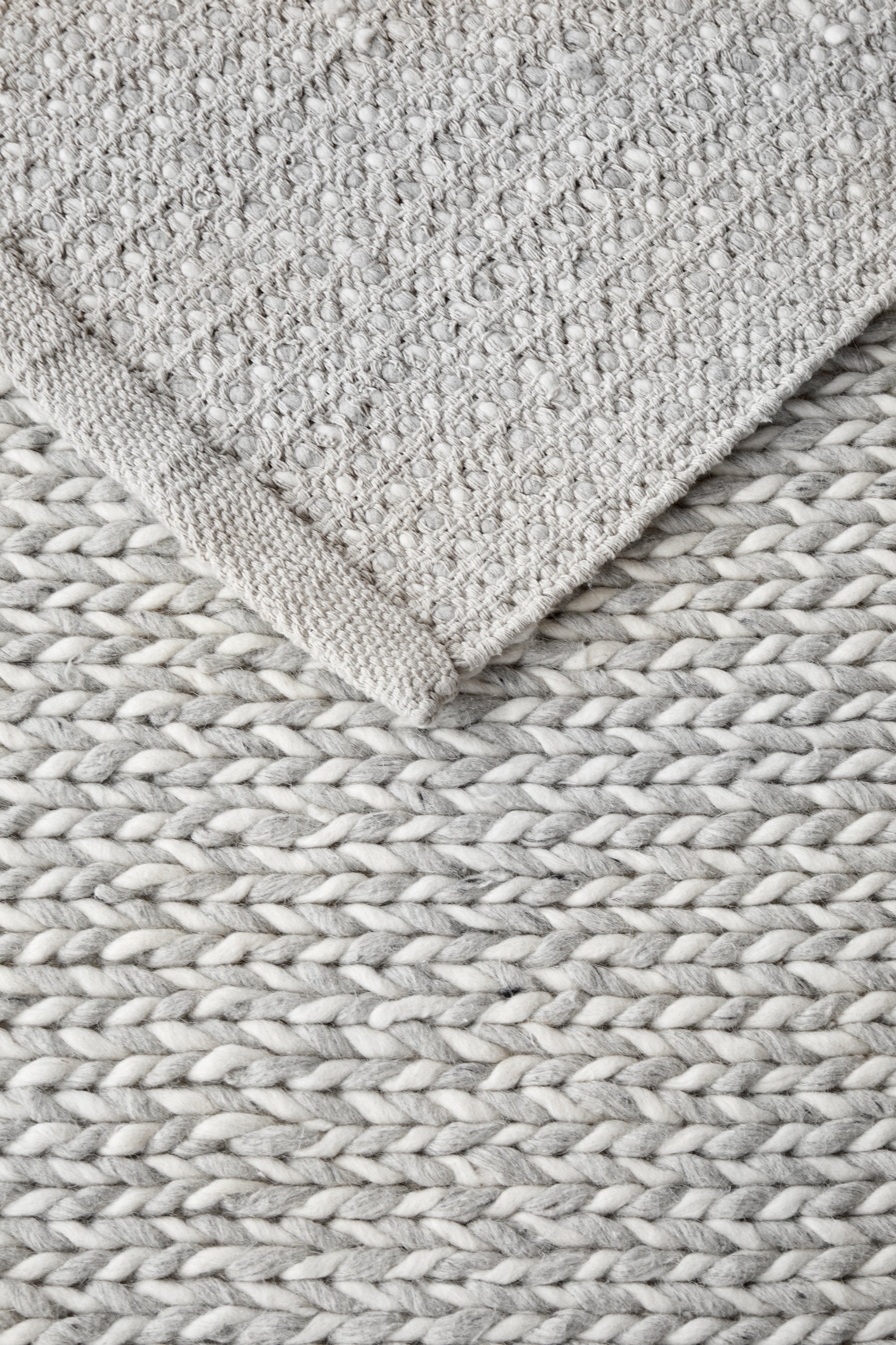Kelowna Grey & Ivory Braided Wool Rug - Simple Style Co