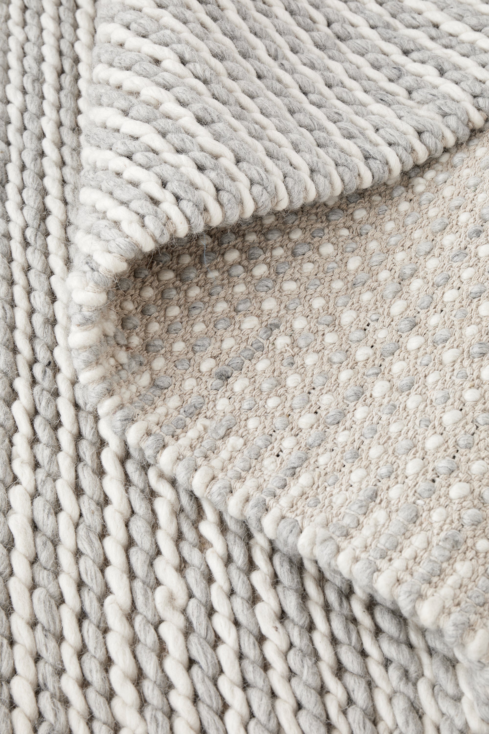 Carina Grey & Ivory Braided Wool Rug by Rug Culture | Simple Style Co