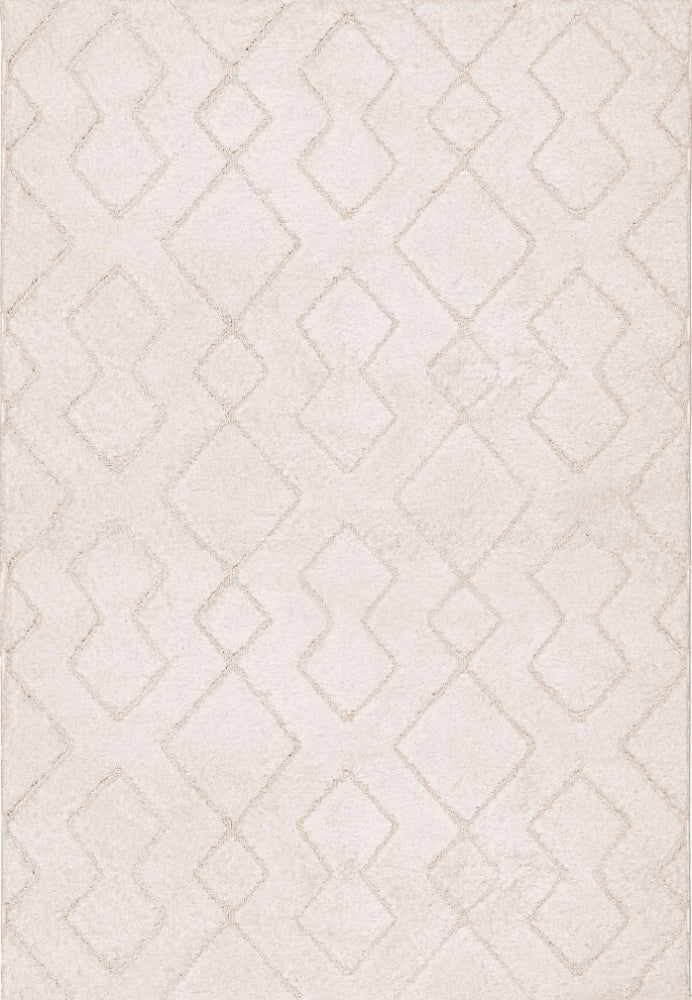 Loopsie Albo Ivory Diamond Rug | Simple Style Co