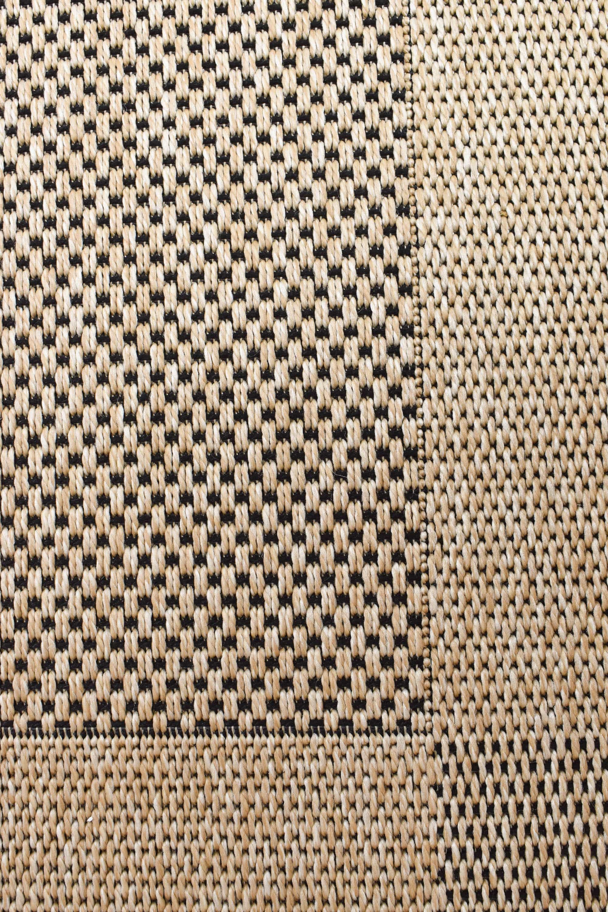 Hanalei Sand & Black Outdoor Rug | Simple Style Co