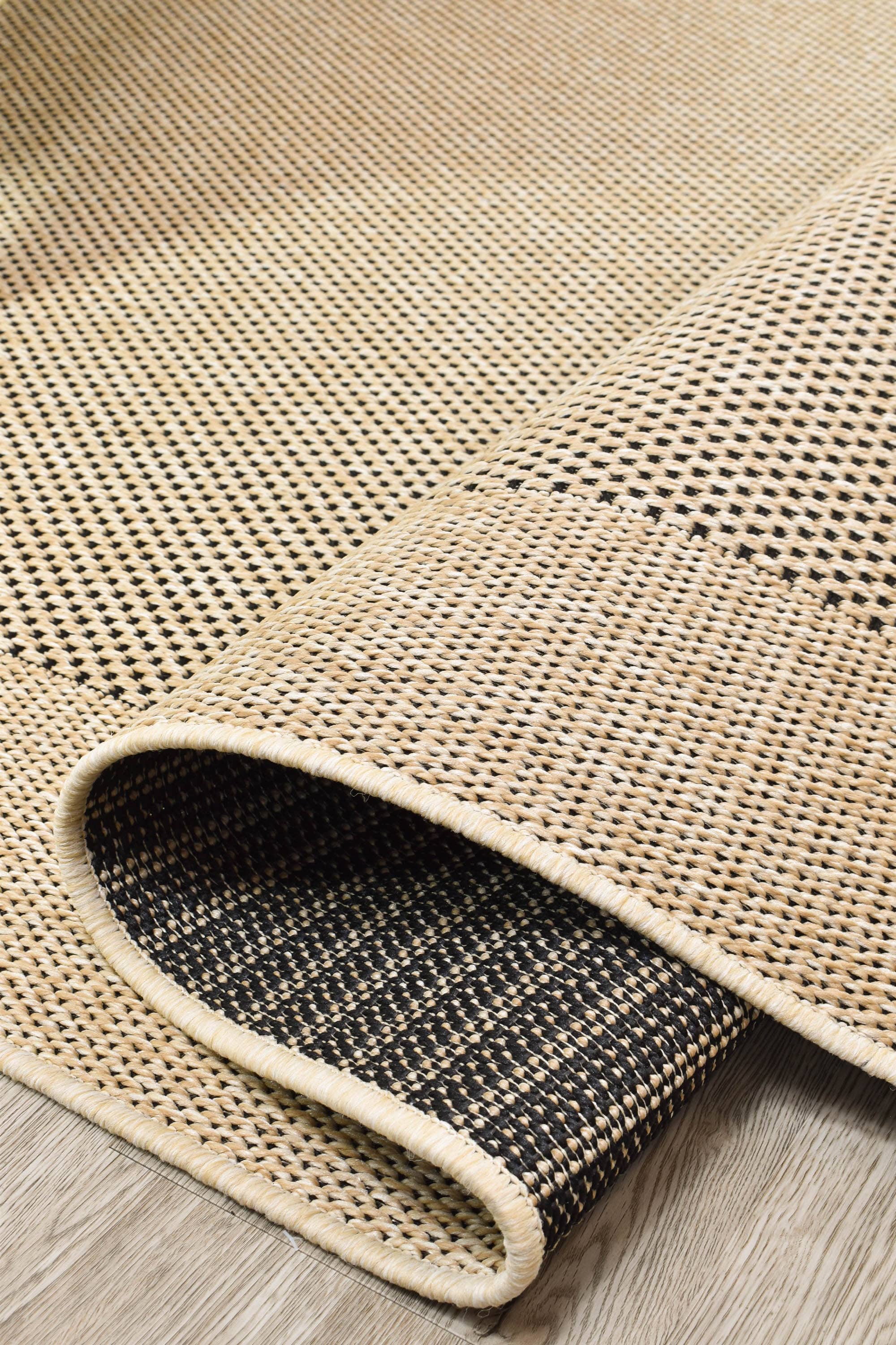 Hanalei Sand & Black Outdoor Rug | Simple Style Co