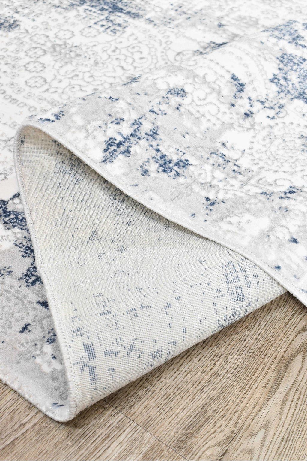 Phoenix Belle White & Blue Rug | Simple Style Co