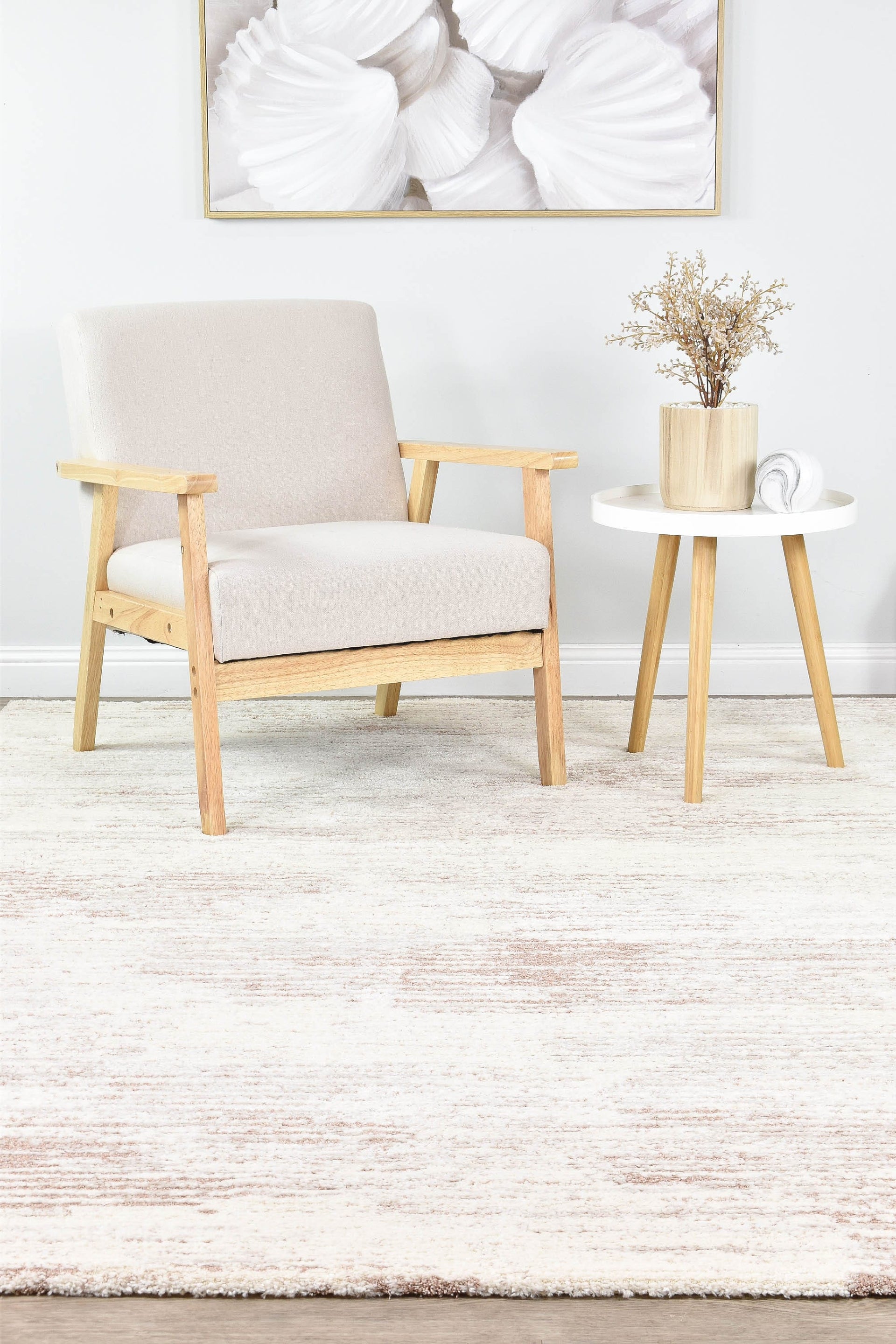 Rayne Cream & Pink Berber Rug | Simple Style Co