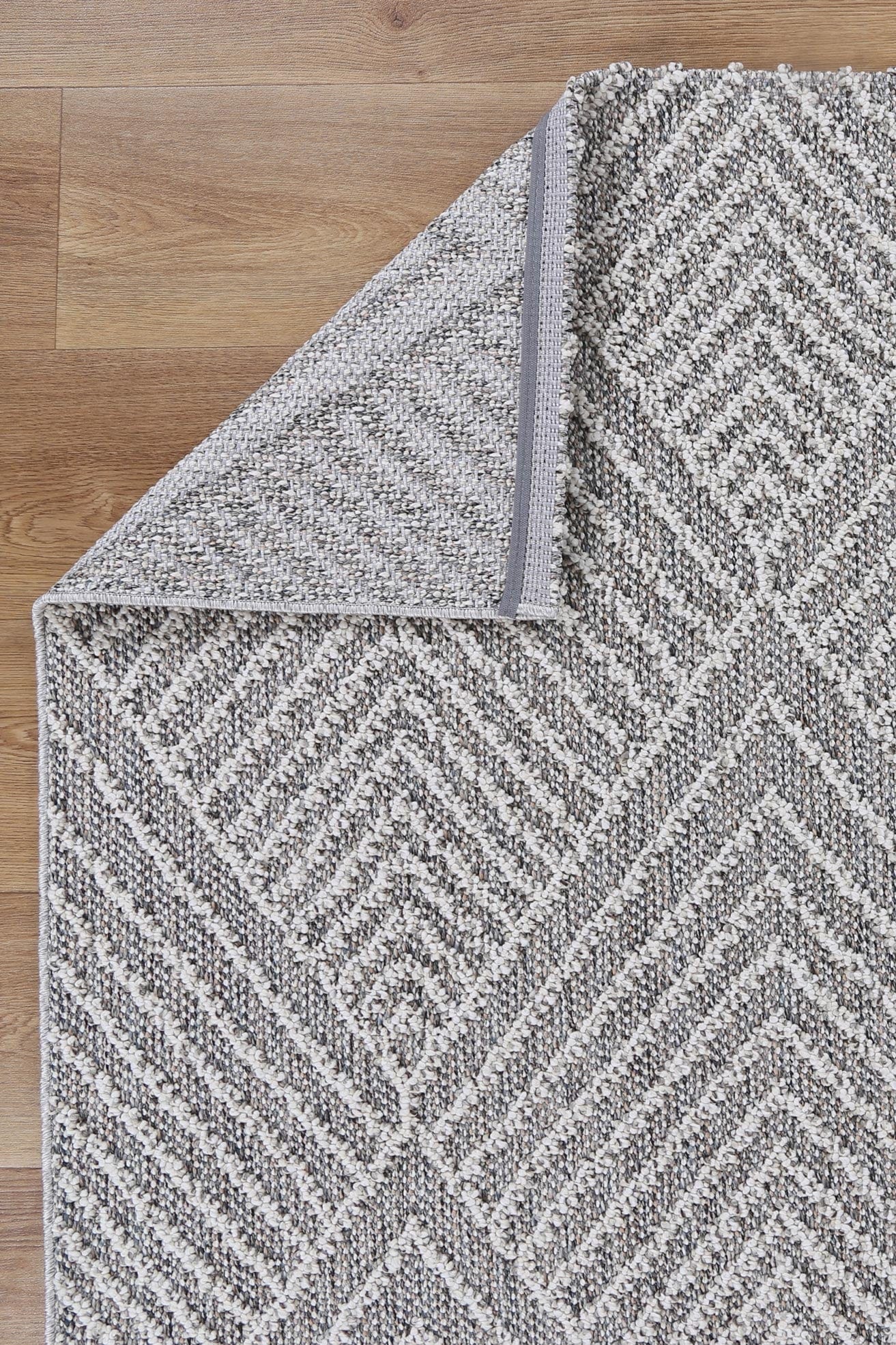 Menapi Ash Geometric Flatweave Rug