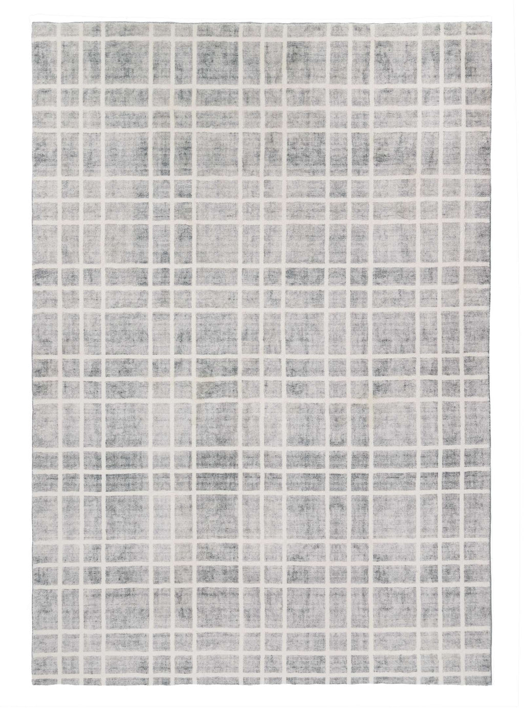 Zeb Grey and Ivory Plaid Washable Rug – Simple Style Co