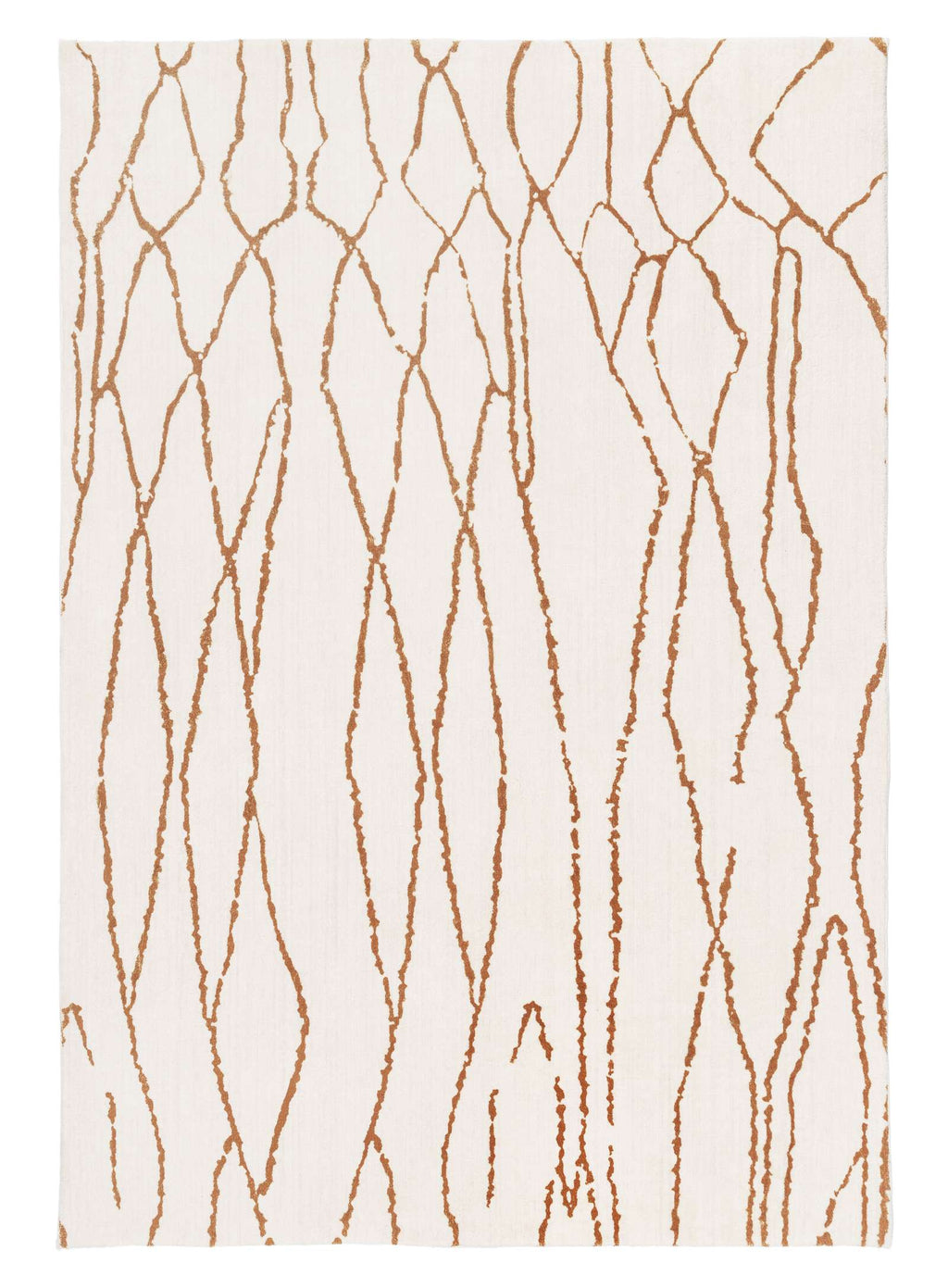Loopsie Etasha Ivory and Gold Lined Washable Rug | Simple Style Co