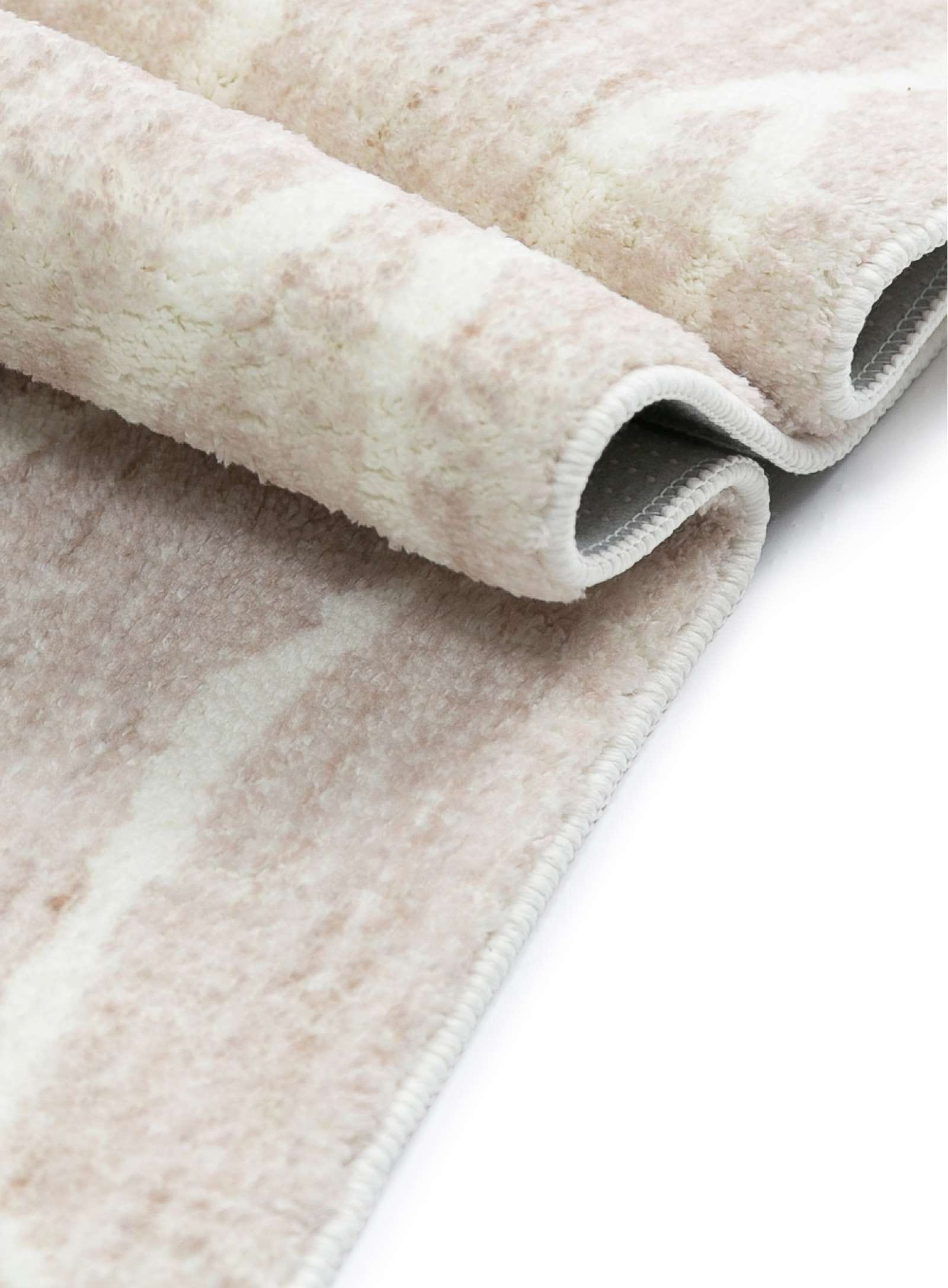 Loopsie Bokaa Beige Lined Washable Rug | Simple Style Co
