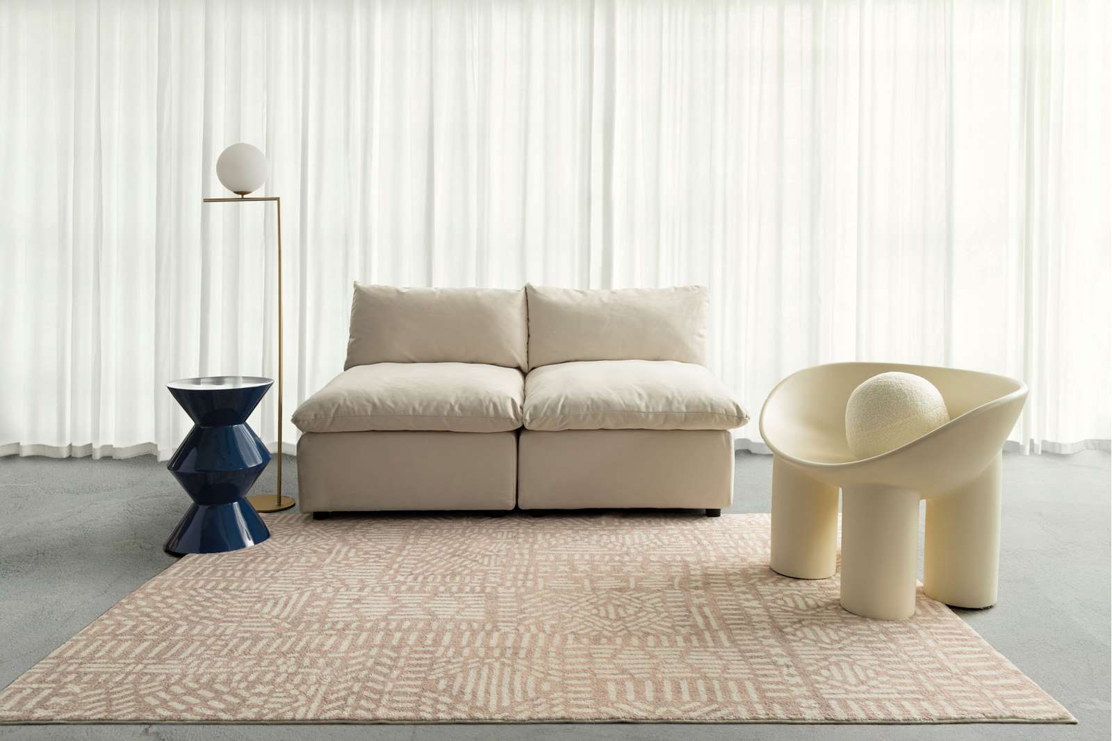 Loopsie Kati Brown and Ivory Tribal Washable Rug | Simple Style Co