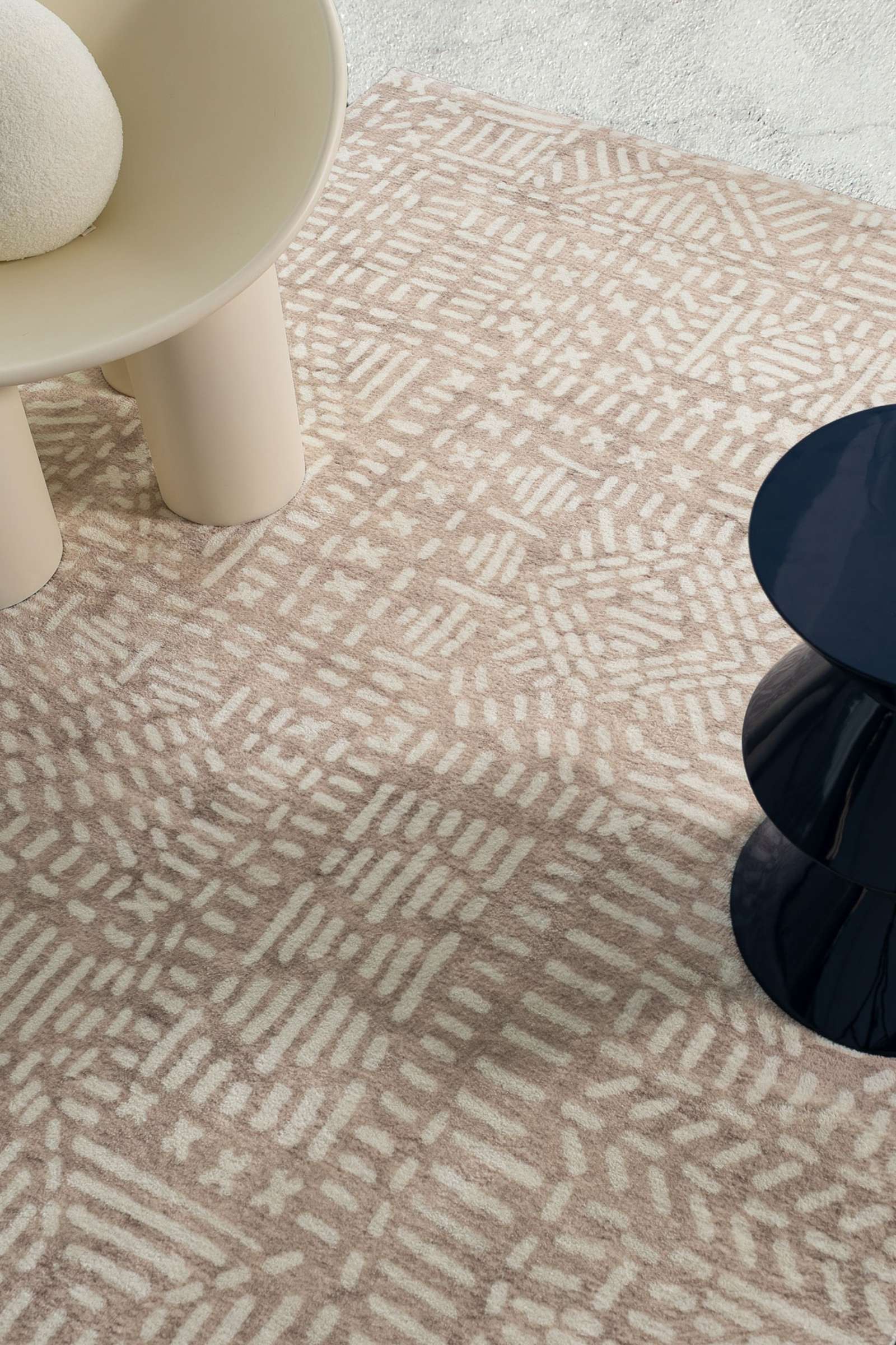 Loopsie Kati Brown and Ivory Tribal Washable Rug | Simple Style Co