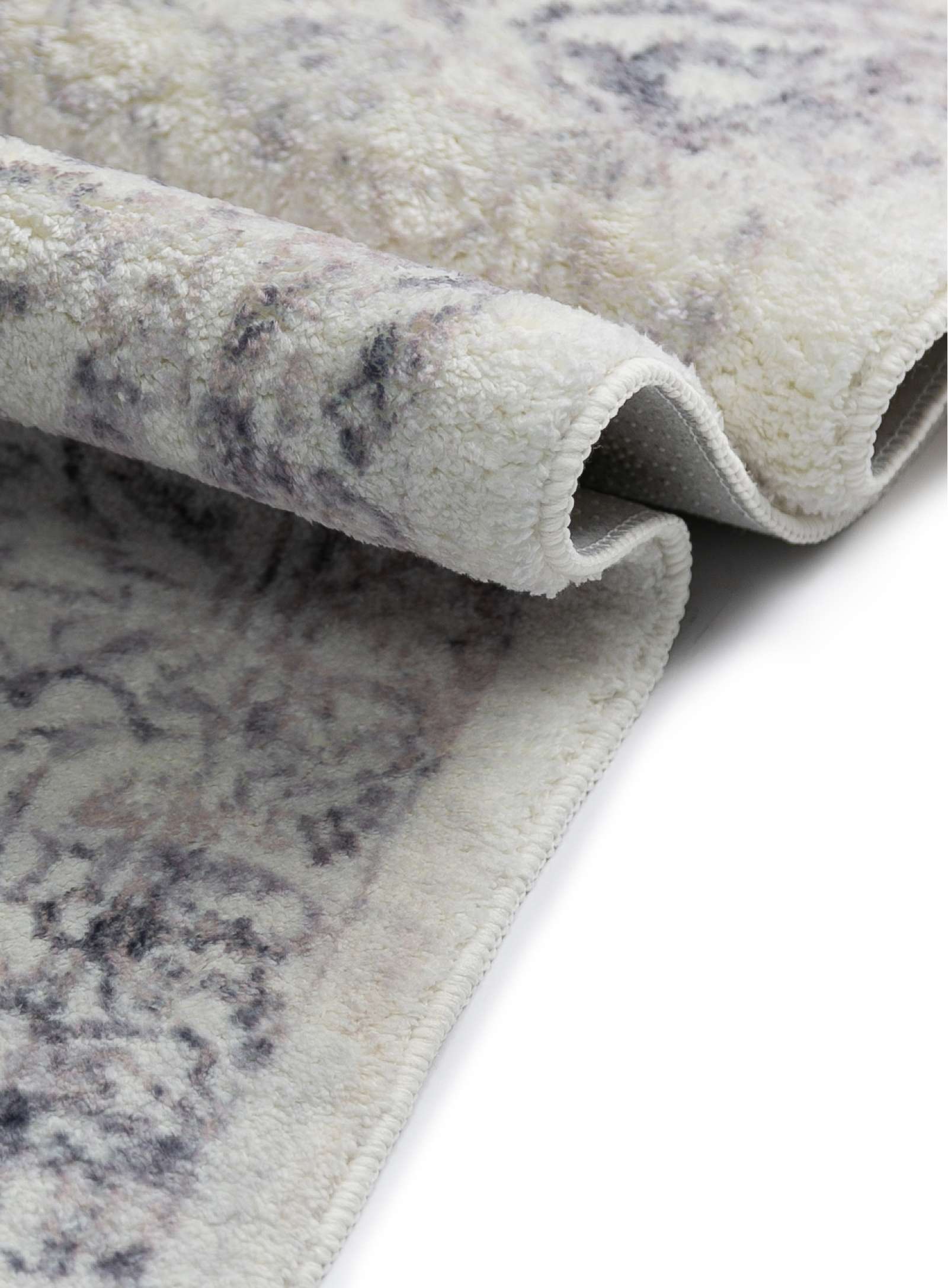 Sakalar Grey Floral Medallion Washable Rug | Simple Style Co