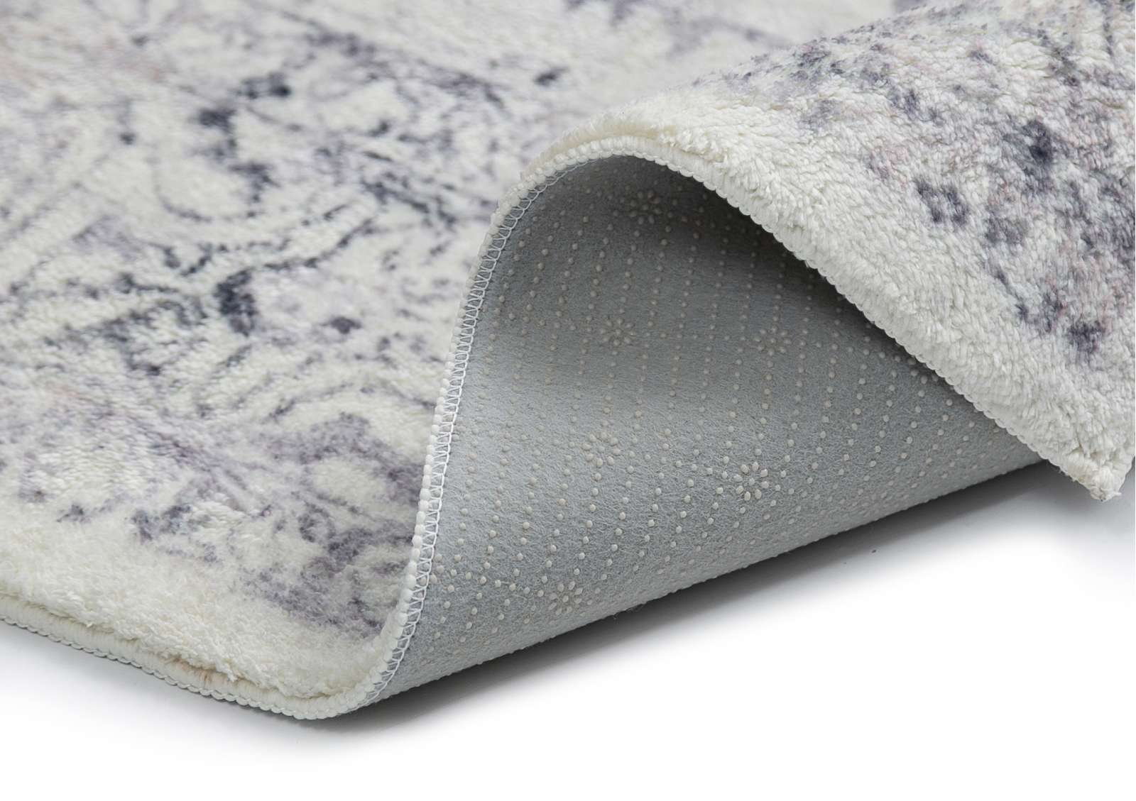 Sakalar Grey Floral Medallion Washable Rug | Simple Style Co