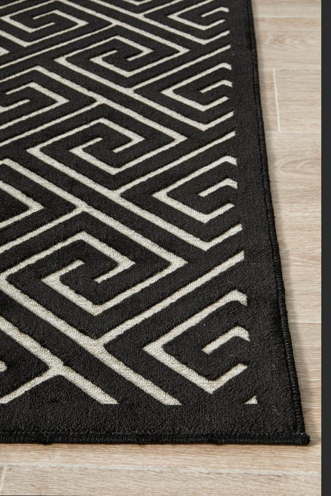 Alice Black Geometric Rug - Simple Style Co