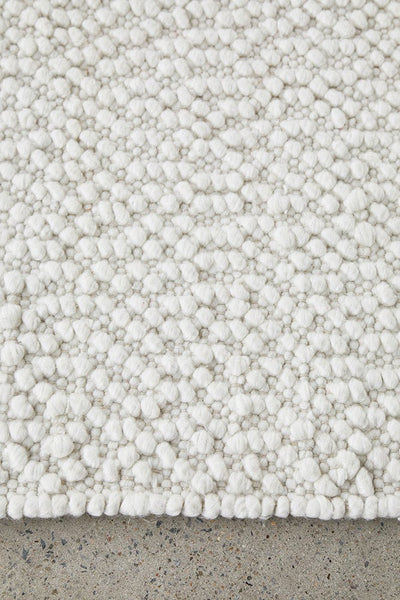 White Wool Boucle Rug | Simple Style Co