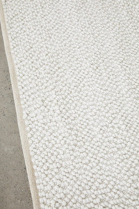 White Wool Boucle Rug | Simple Style Co