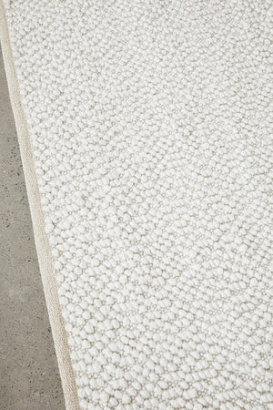 White Wool Boucle Rug | Simple Style Co
