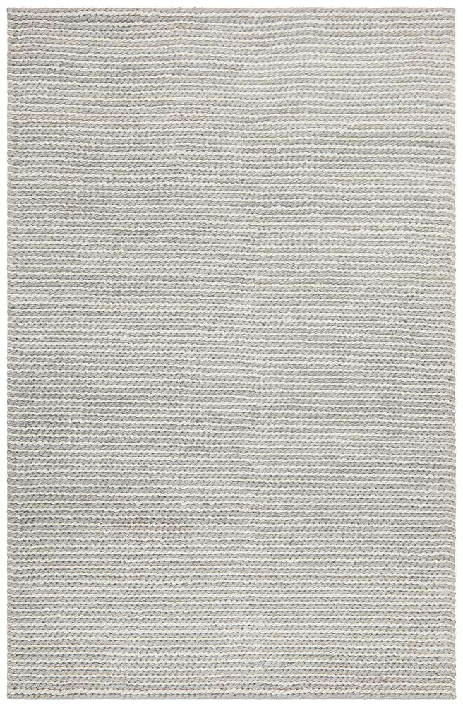 Carina Grey & Ivory Braided Wool Rug - Simple Style Co