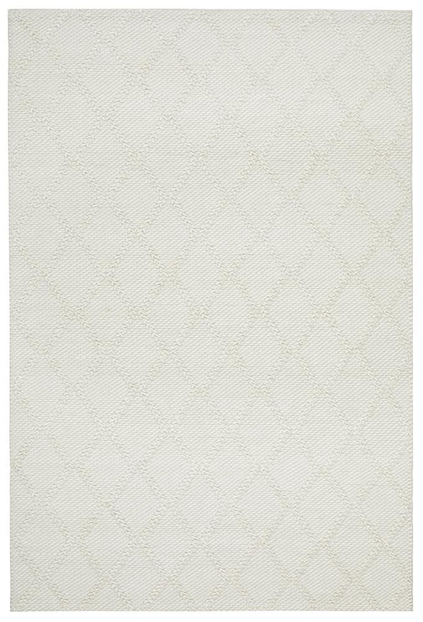 Huxley White Wool Blend Rug - Simple Style Co