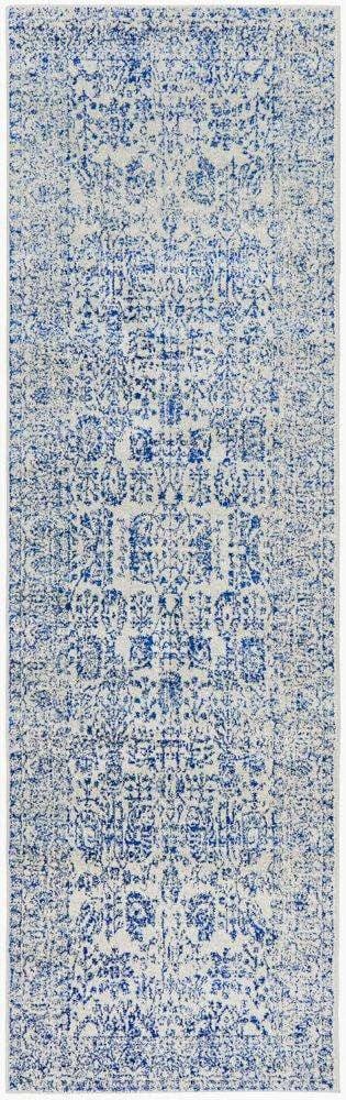 Madrid Blue Transitional Hallway Runner- Simple Style Co