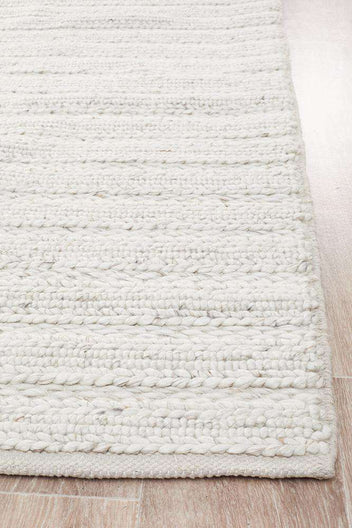 Mandurah Ivory Textured Wool Rug - Simple Style Co