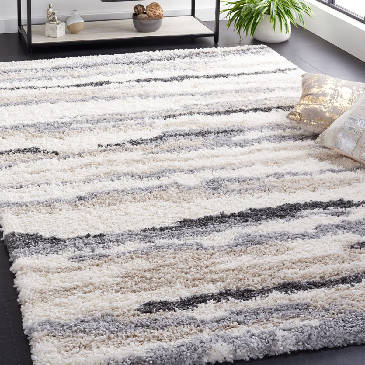 Moonlight Neptune Slate Shag Rug