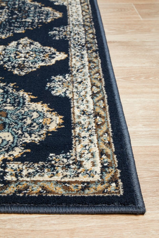 Oxford Navy Traditional Rug