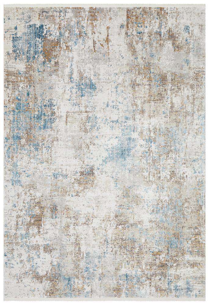 Remy Modern Blue Bamboo Silk Rug | Simple Style Co