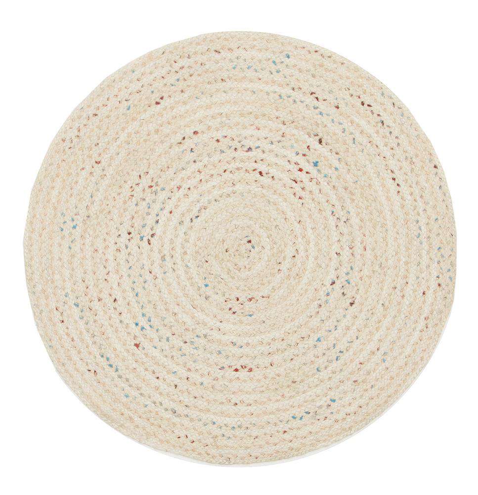 Shiva Round Bleached Jute Rug - Simple Style Co