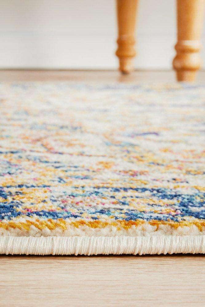 Valentina Blue Transitional Hallway Runner - Simple Style Co