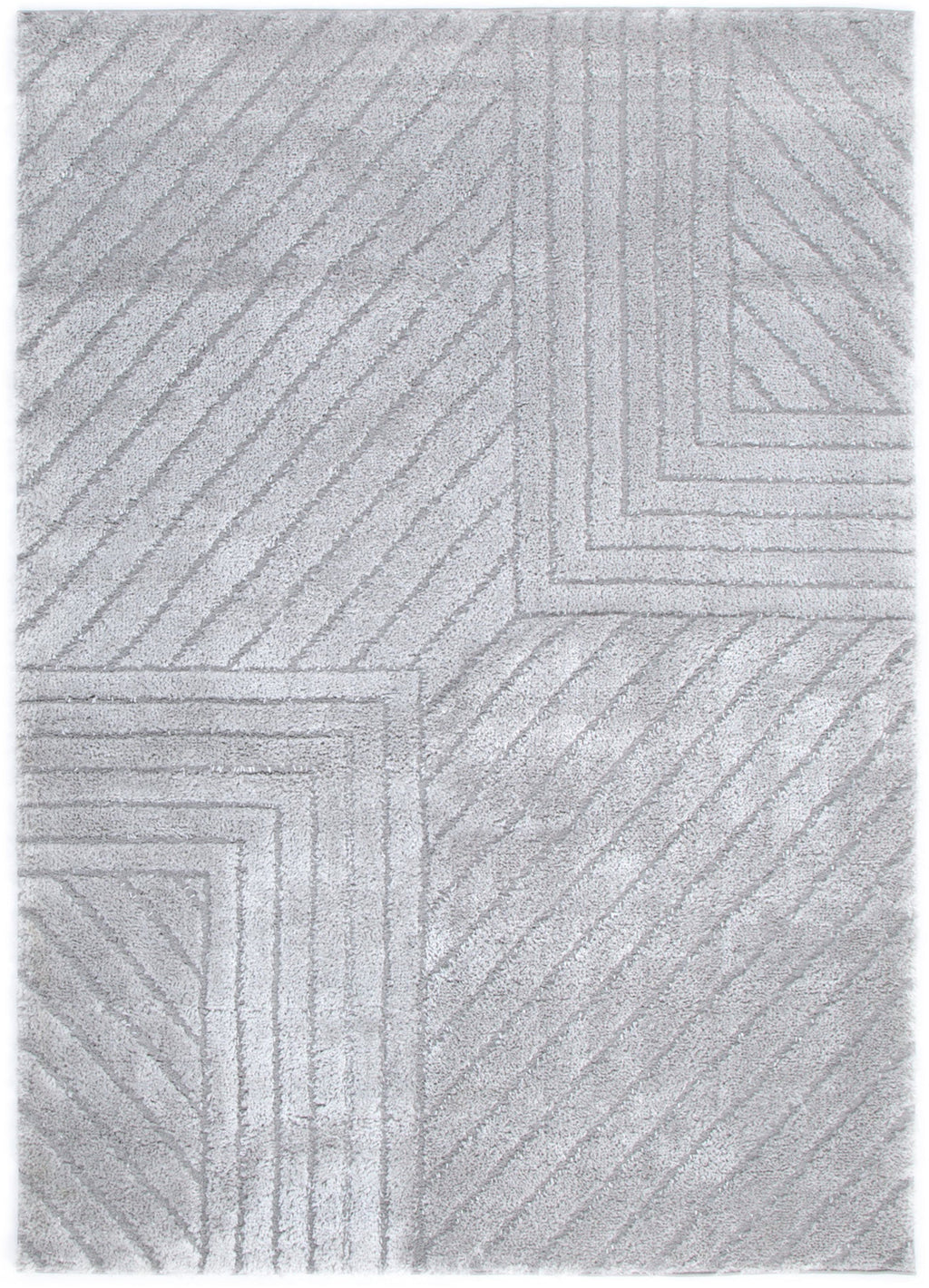 Tender Modern Silver Shag Rug | Simple Style Co